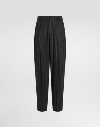 Dolce & Gabbana Hose Aus Flanell In Nadelstreifen-optik - Mann Hosen Und Shorts Mehrfarbig 52