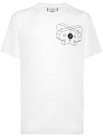 Philipp Plein t-shirt Wire Frame en coton - Blanc