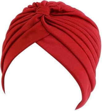 Generic Turban pliss&eacute; pr&eacute;-nou&eacute; torsad&eacute; pour femme - Bonnet africain uni - Extensible - Pour le sommeil, le cancer, la chimioth&eacute;rapie, la perte de cheveux, Rou