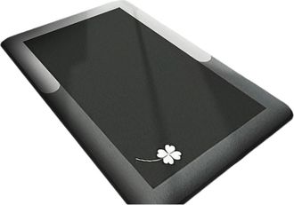 Generic Flanell verdickte saugf&auml;hige Badezimmerbodenmatte, Bedruckte Toilette, Rutschfester Fu&szlig;, Schlafzimmer, quadratischer Teppich, Eingang(White and Black,