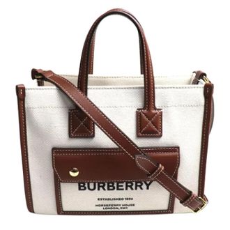 Burberry Pre-owned Stoff schultertasche - - Pre-owned - Damen - Wei&szlig; - ONE SIZE
