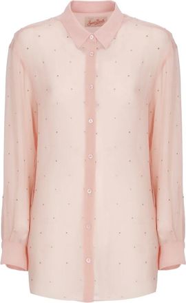 Saint Barth Femme, Blouses et Chemises, Rose, Taille: 40 FR Brigitte Georgette Shirt