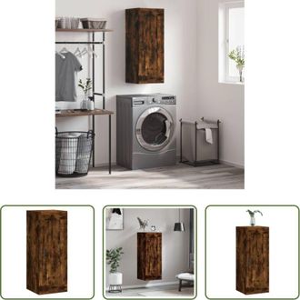 vidaXL vidaXL Wandmontage - Wandschrank R&auml;uchereiche 34,5x34x90 cm Holzwerkstoff
