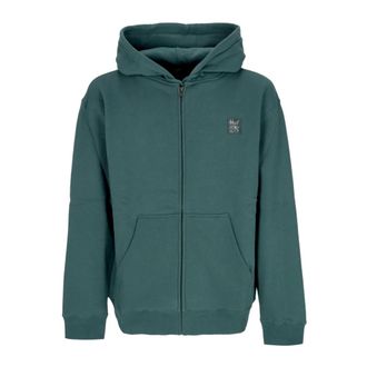 HUF Durchgehender Rei&szlig;verschluss Hoodie Pine Langarm - - Sweatshirts & Hoodies - Herren - Gr&uuml;n - XL