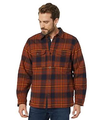 Fjällräven Homme Övik Lite Padded Shirt, Autumn Leaf/Dark Navy, L