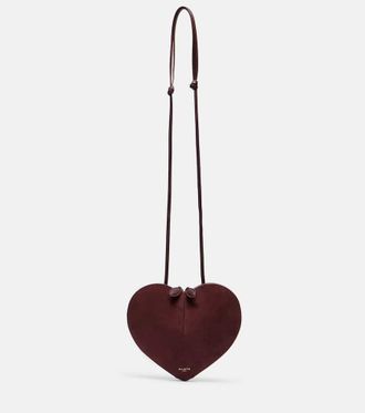 Alaia Alaïa Schultertasche Le Coeur aus Veloursleder