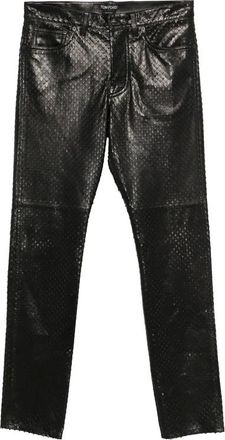Tom Ford Homme, Pantalons, Noir, Taille: W32 Pantalon &agrave; effet d&eacute;cailles