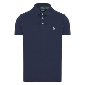 Polo Ralph Lauren Homme, Tops, Bleu, Taille: 2XL Polo Slim Fit en maille de coton stretch