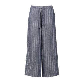 Max Mara Femme, Pantalons, Bleu, Taille: 42 FR Pantalon large
