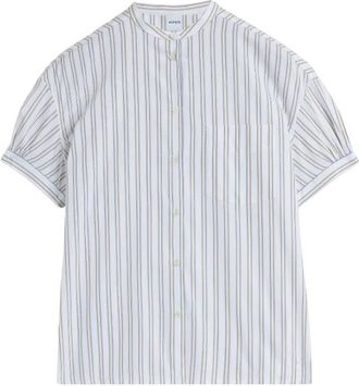 Aspesi Femme, Blouses et Chemises, Blanc, Taille: 36 FR Chemise &agrave; Col Mandarin en Popeline de Coton