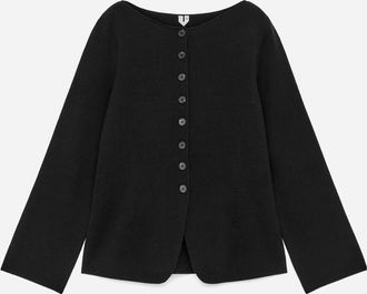 Arket Strickjacke Aus Merinowolle -Schwarz