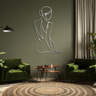 Generic Moderne minimalistische Metall-Wandkunst Linie, Wanddekoration f&uuml;r Frauen, Dekoration des weiblichen K&ouml;rpers, abstraktes Motiv f&uuml;r Wohnzimmer, Schlafz