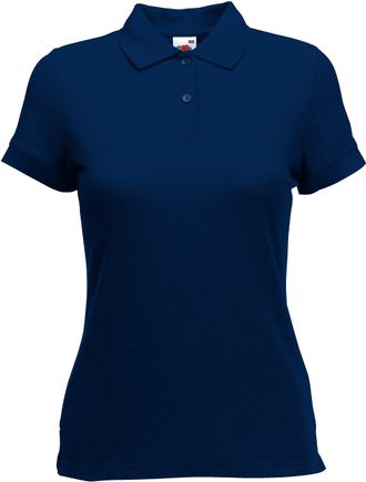 Fruit Of The Loom Fruit of the loom Damen 65/35 Polo Lady-Fit Poloshirt, Blau (Navy 200), X-Large