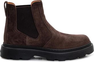 Tod's Homme, Chaussures, Brun, Taille: 44 1/2 EU Bottines Chelsea en Daim