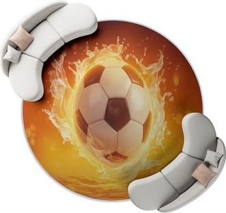 Generic Jaune Tapis de Salon Rond 180 cm, Sports Match De Football Tapis Chambre Antid&eacute;rapant Lavable, Ne Perd Pas Ses Poils Moelleux Moquette pour Chambre de