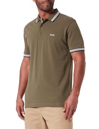 HUGO BOSS BOSS Herren Paddy Curved 10241663 01 Polohemd, New - Open Green363, XXL EU