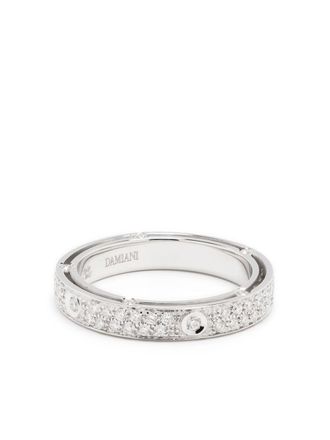 Damiani 18kt Wei&szlig;goldring mit Diamanten - Silber
