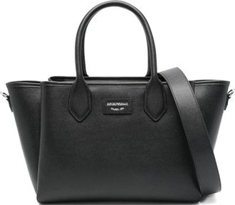 Emporio Armani Femme, Sacs, Noir, Taille: ONE Size Leather Tote Bag