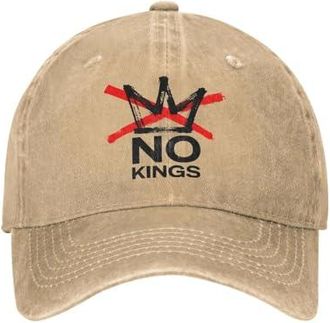 Generic Casquette dHomme, Casquette de Baseball d&eacute;contract&eacute;e No Kings Logo, Casquette d&eacute;t&eacute; Trucker, Casquette Ajustable Kpop Rock Snapback pour Hommes, Casque