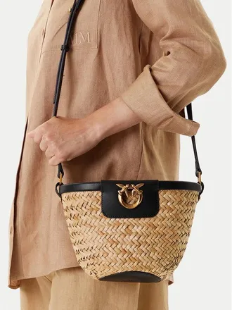 Pinko Handtasche Love Summer Bucket PE 25 PLTT 103325 A1RL Beige