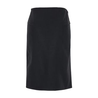 Versace Midi-Rock mit Seitenschlitz - - Skirts - Damen - Schwarzk - M