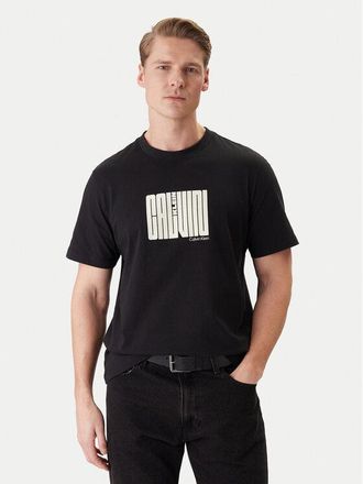 Calvin Klein T-Shirt Maze Graphic LV04RE832G Schwarz Regular Fit