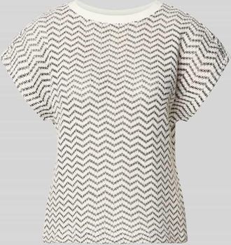 Comma Regular Fit T-Shirt in Strick-Optik