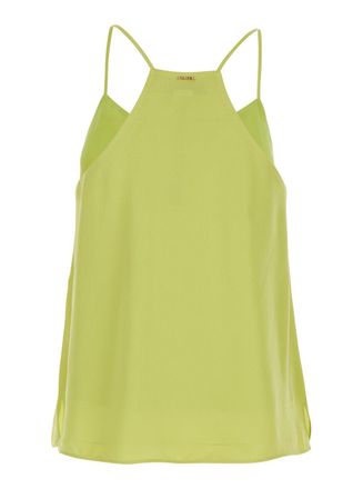 Twinset Womens Top V-Neck Green Viscose Tops