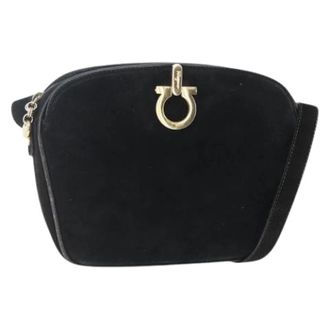 Ferragamo Pre-owned Wildleder-Umh&auml;ngetasche - - Pre-owned - Damen - Schwarzk - ONE SIZE