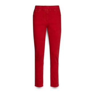 Elena Miro Femme, Pantalons, Rouge, Taille: 54 FR Jeggings à enfiler, Pat