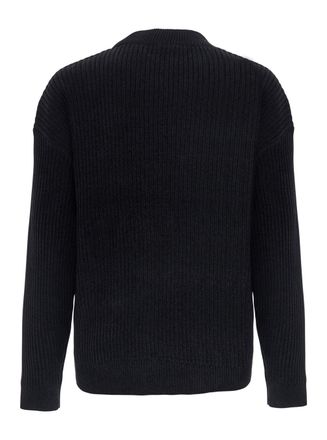 Emporio Armani Mens Turtleneck Sweater Black Tech Fabric Cotton Tops Top