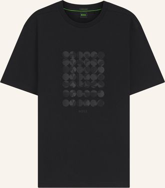 HUGO BOSS T-Shirt Tee Print Striped Cz Relaxed Fit schwarz