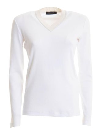 Fabiana Filippi Pull Col Rond - Blanc