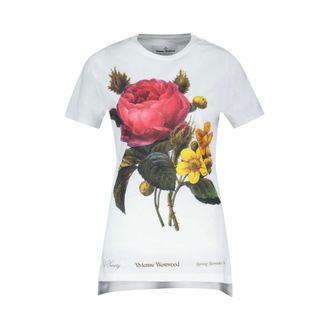 Vivienne Westwood Femme, Tops, Blanc, Taille: 38 FR Flower Peru T-Shirt