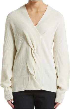 Pennyblack Femme, Pulls, Blanc, Taille: 42 FR Maille encolure en V