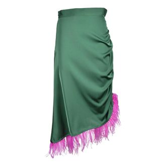 Weili Zheng Stilvoller Viskose Gonna Rock - - Skirts - Damen - Gr&uuml;n - XS