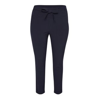 Kaffe Curve Midnight Marine G&uuml;rtel Slim-Leg Hose - - Trousers - Damen - Blau - 4XL