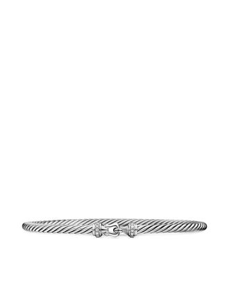 David Yurman bracelet Buckle en argent sterling serti de diamants