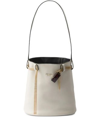 Prada sac seau à détail de boucle - Blanc