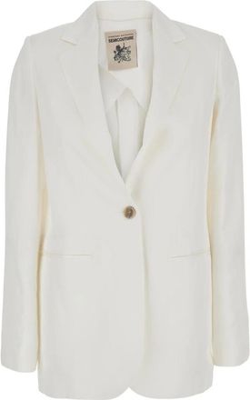 Semicouture Femme, Vestes, Blanc, Taille: 40 FR Veste crois&eacute;e