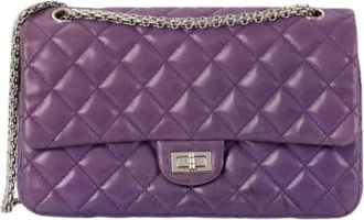 Chanel Sac bandouli&egrave;re Pre-owned 2.55 Grand Mod&egrave;le - Femme - Pre-owned - Violet - Taille: ONE Size