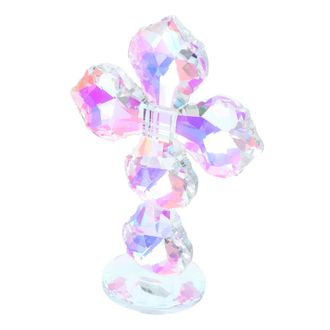 Cabilock Kristall Stehendes Kruzifix Figurine Handliches Gebetskreuz Aus Kristall Für Muttertagsgeschenk Heimdekoration Religiöses Symbol Mit Stabilem Sockel