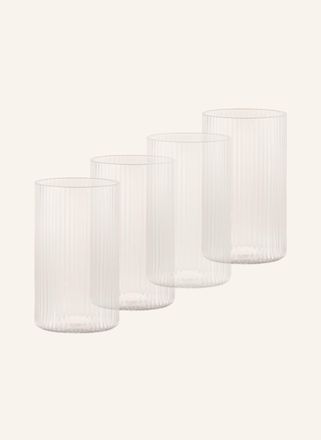 Ferm Living Ferm Living 4er-Set Wassergl&auml;ser Ripple transparent