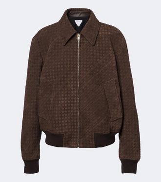 Bottega Veneta Blouson Intrecciato aus Veloursleder