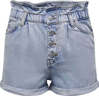 Only Damen Denim Jeans Shorts | Kurze Bermuda Pants Sommer Hose | Paperback mit elastischem Bund ONLCUBA, Farben:Blau, Größe:M