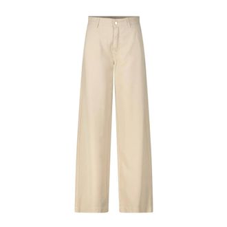 Cambio Pantalon Large Taille Haute en Tencel - Femme - Pantalons - Brun - Taille: 38 FR L33
