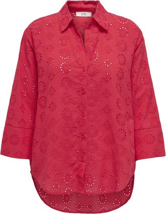 Jacqueline de Yong JdY Damen Jdytallie 3/4 Long Shirt WVN Noos Detaillierter Hemdkragen, Lang, Mit Volumenärmeln, Ski Patrol, Small