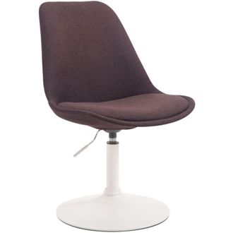 Clp Chaise de salle &agrave; manger Maverick tissu avec pied trompette Marron Blanc