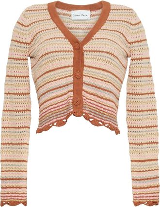 Cara Cara cardigan ray&eacute; Lilana - Marron