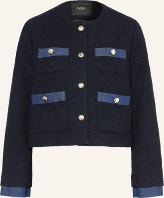 Maje Kastenjacke Aus Boucl&eacute; blau